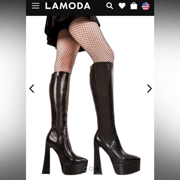La Moda | Shoes | La Moda Platform Knee High Boots In Black | Poshmark